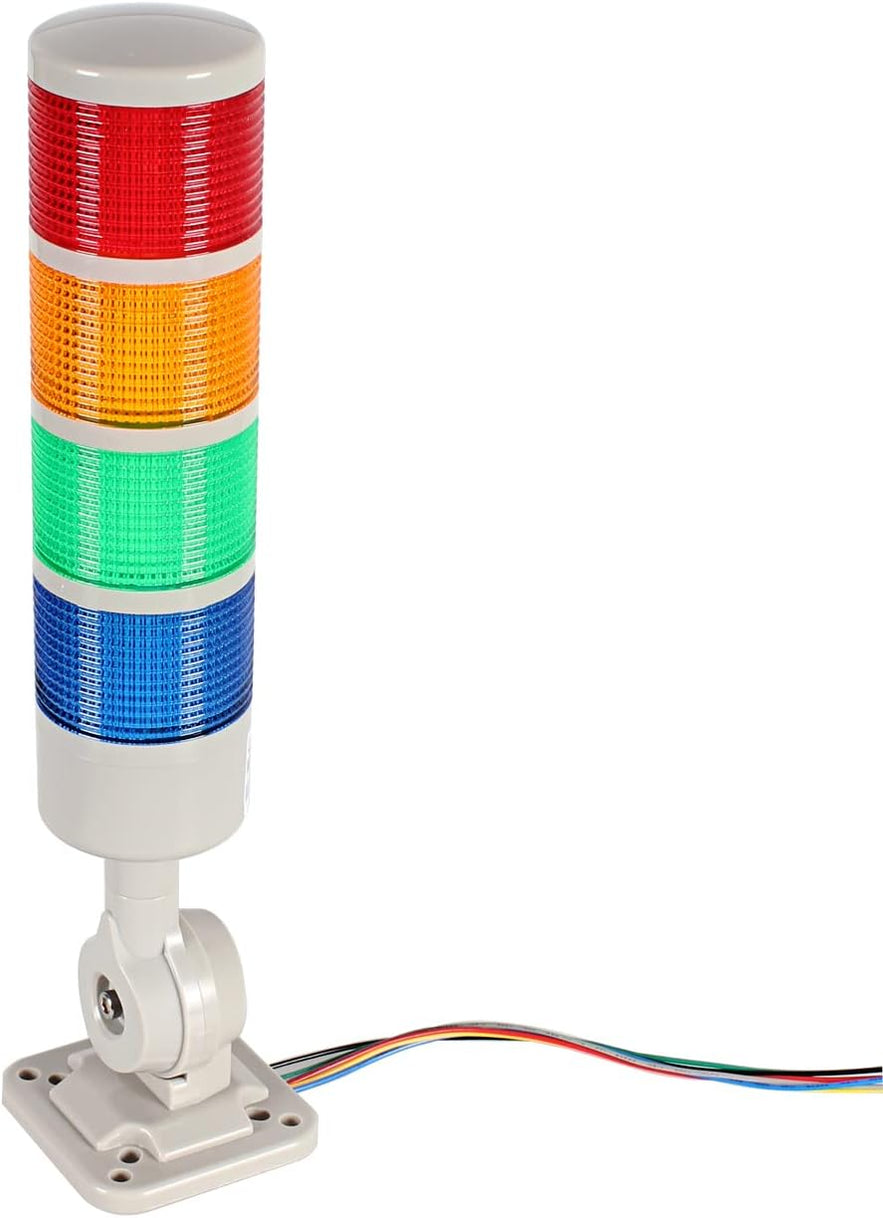 Luces andon torre de 4 colores con buzzer 12V 24V DC