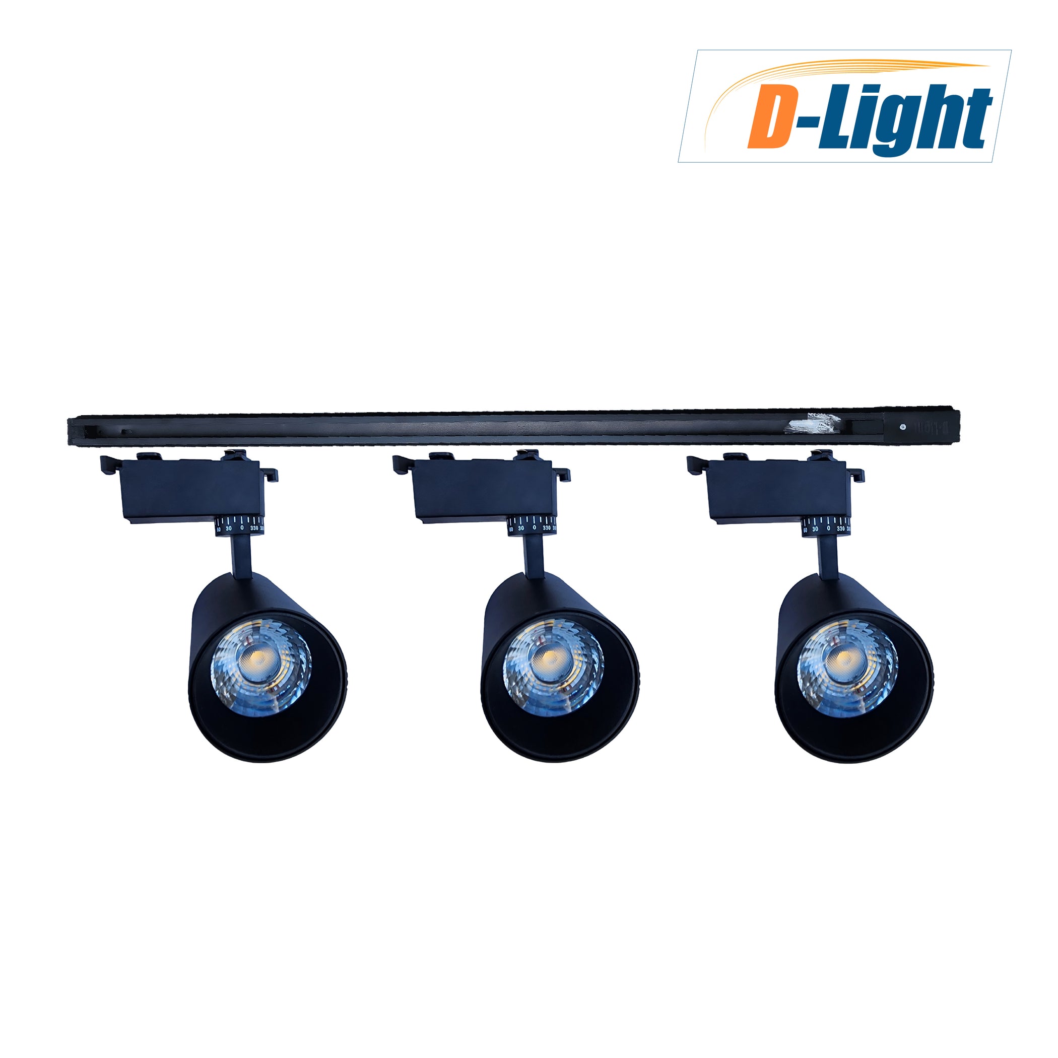 kit de 3 lámparas de riel + riel color negro (incluye lámparas LED bla