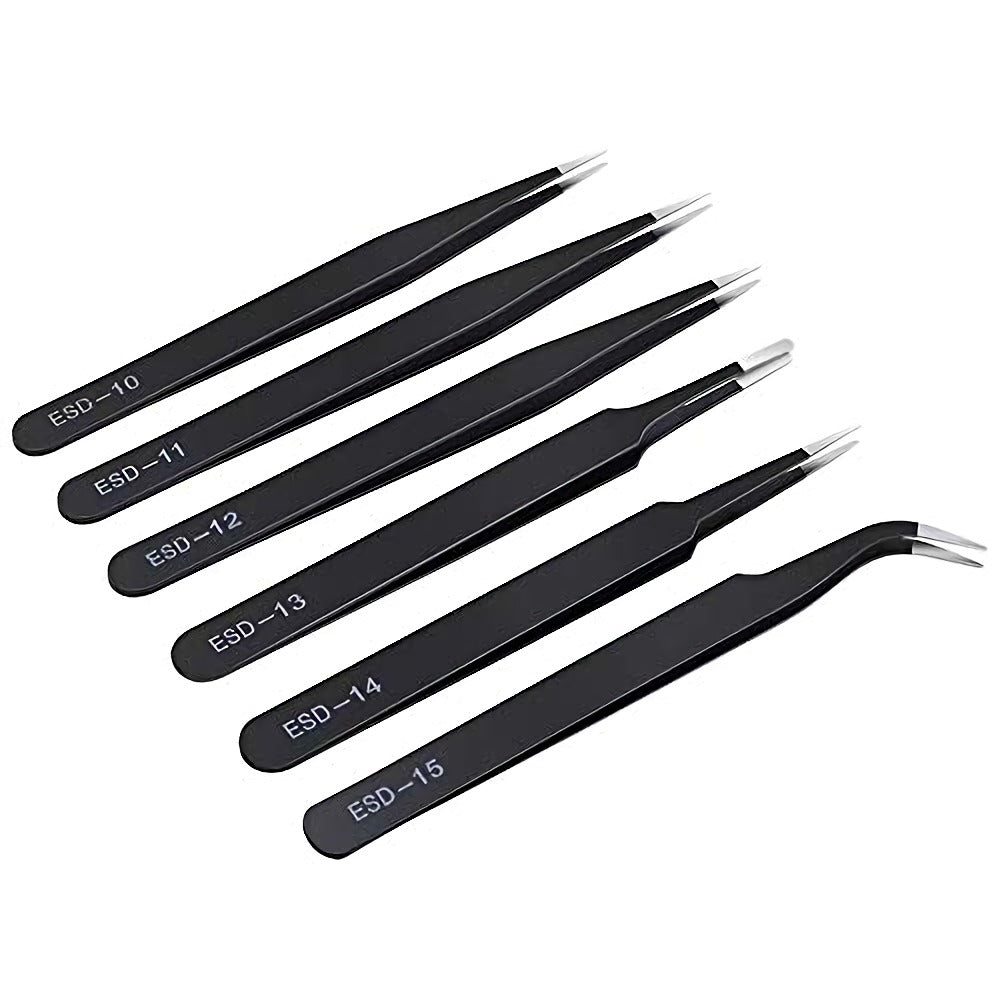 Set de Pinzas de Acero Inoxidable - Electrónica DIY Guatemala